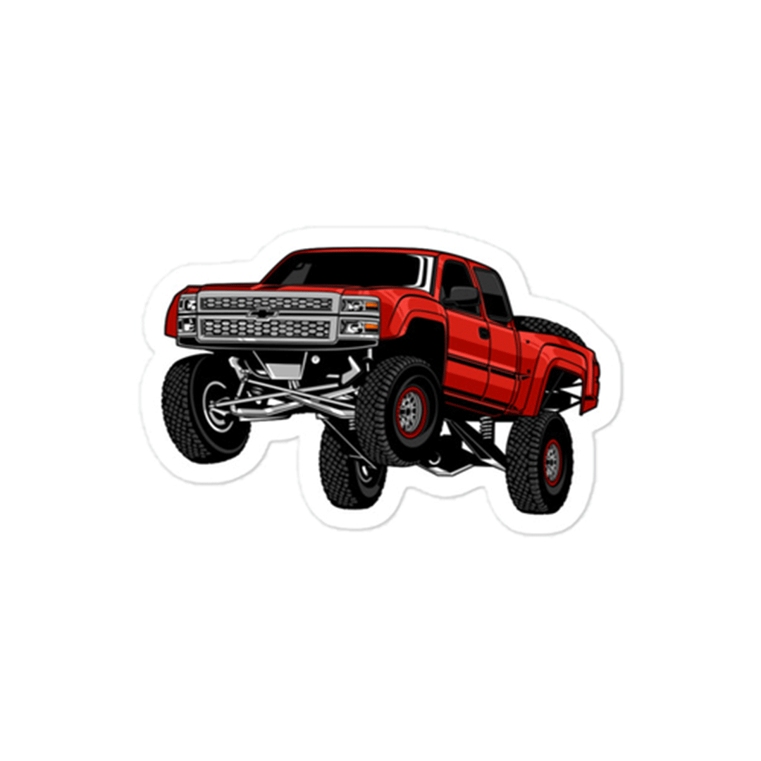 Lifted Chevy Truck Drawing